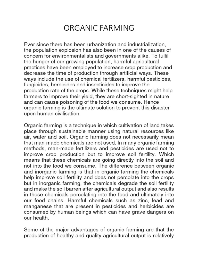 Organic Farming | PDF | Agriculture | Organic Farming
