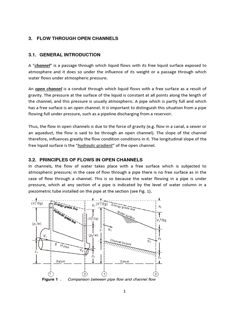 Open Channel Flow Dynamics | PDF | Fluid Dynamics | Civil Engineering