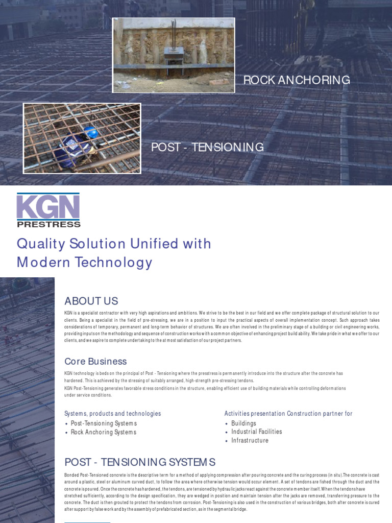 KGN Brochure | PDF | Prestressed Concrete | Concrete