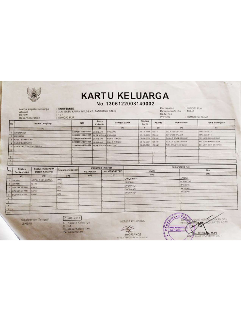 Kartu Keluarga-731 | PDF