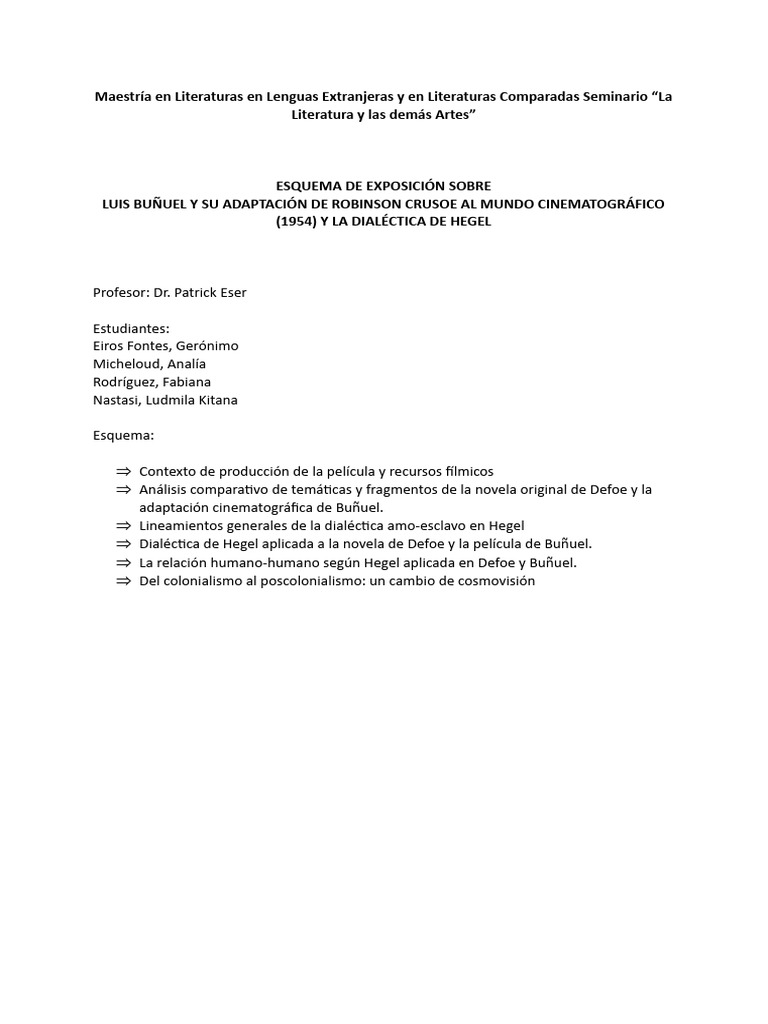 Buñuel & Hegel - Esquema1 | PDF | Arte | Ficción general