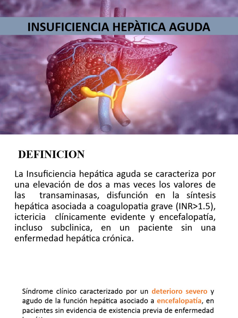 Insuficiencia Hepática Aguda: Definición y Clasificación | PDF ...