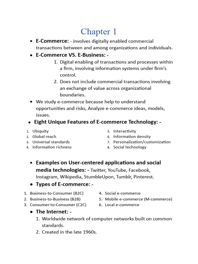 Chapter 1 | PDF | E Commerce | Economies