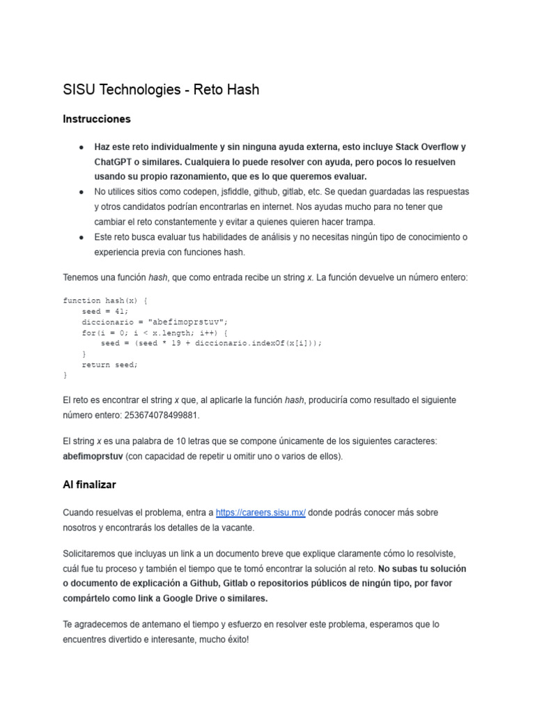 Reto Hash: Encuentra la Palabra Clave | PDF | Crecimiento personal y ...