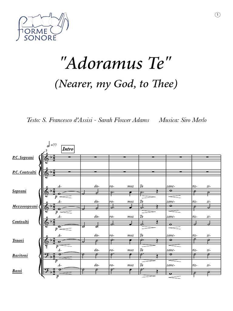 Adoramus Te Score Signed | PDF