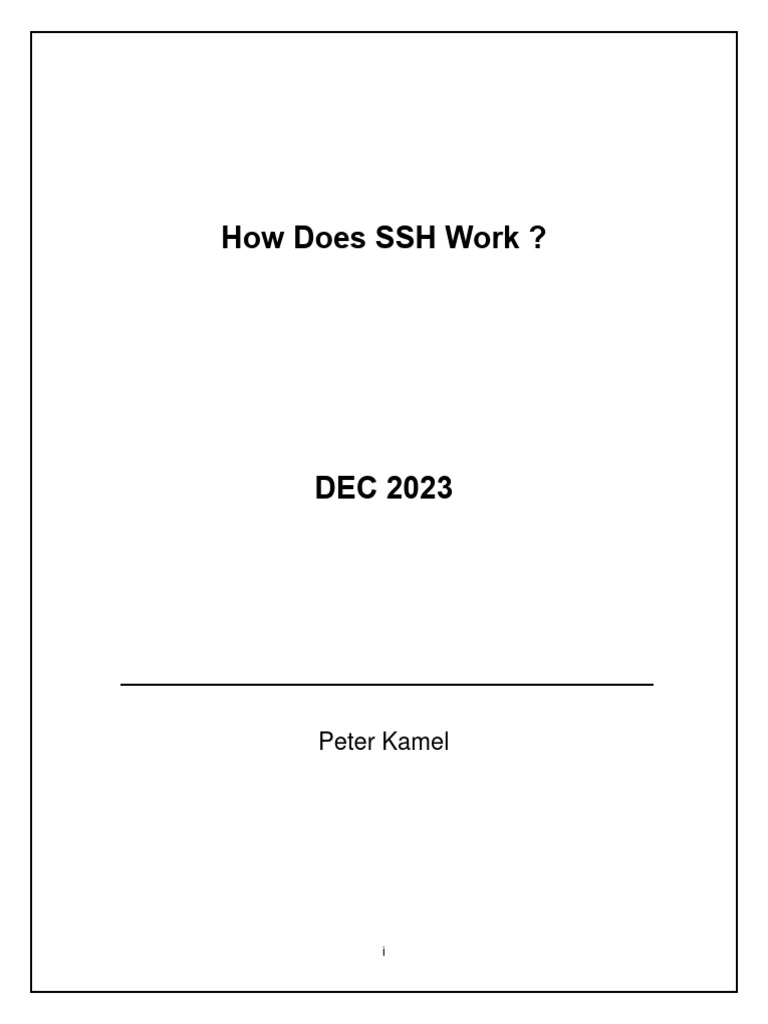 How Does SSH Works | Download Free PDF | Secure Shell | Public Key ... How Does SSH Works | Download Free PDF | Secure Shell | Public Key ...