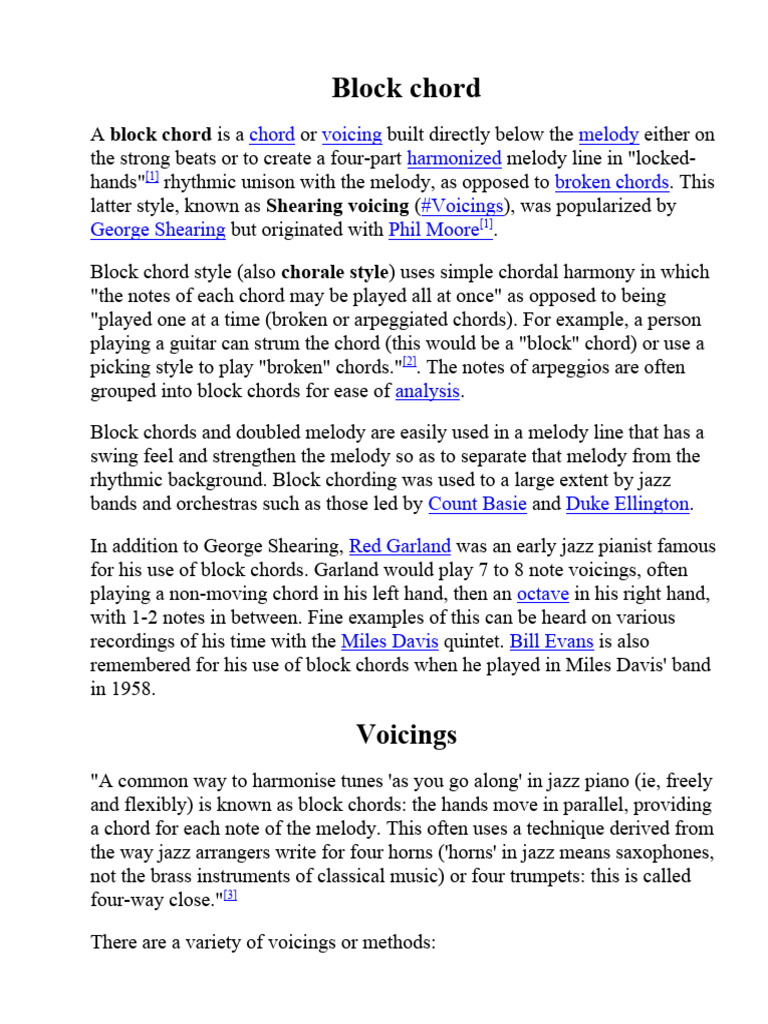 Block Chord Good | PDF | Chord (Music) | Harmony