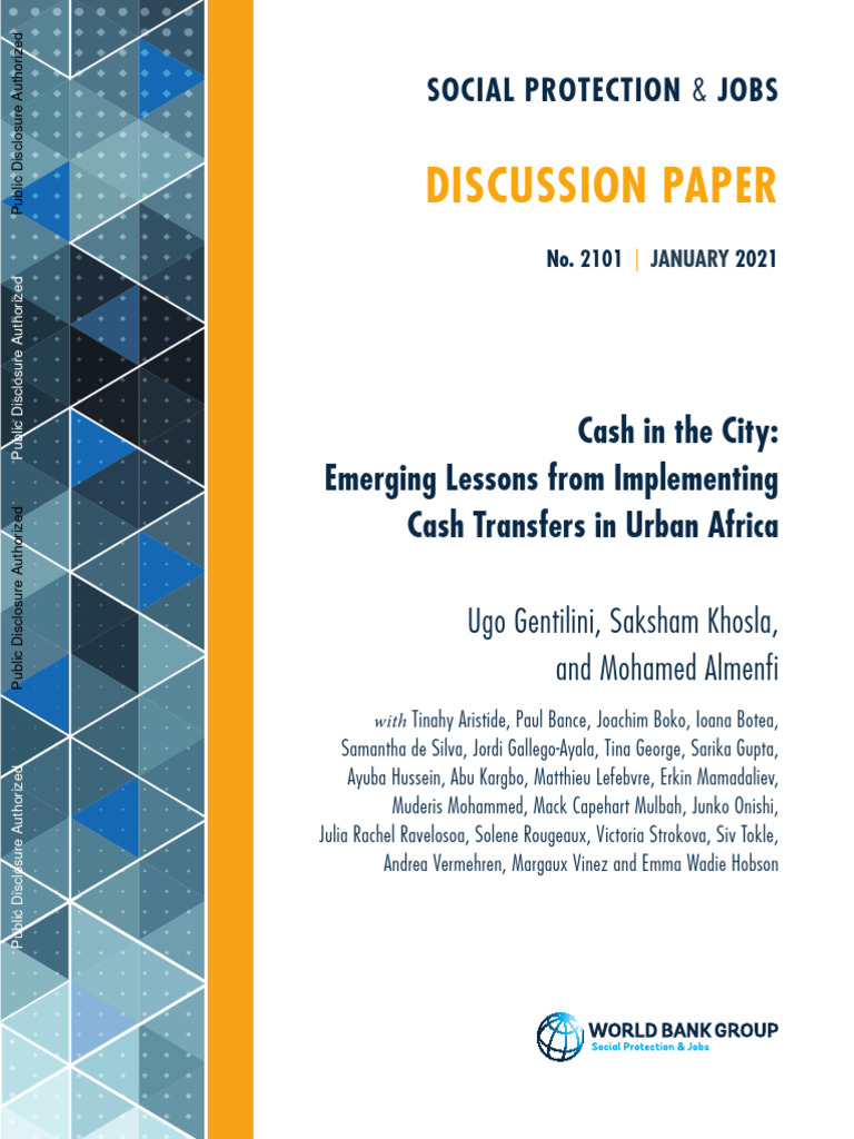 Cash in The City Emerging Lessons From Implementing Cash Transfers in ...