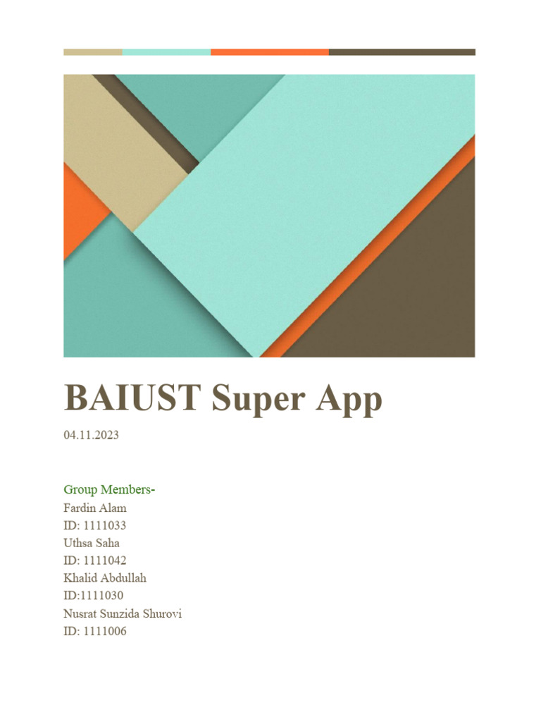 BAIUST Super App Project Proposal | PDF | World Wide Web | Internet & Web