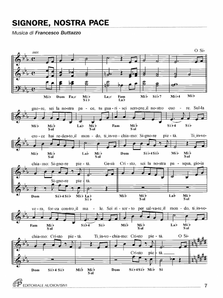 Signore Nostra Pace | PDF