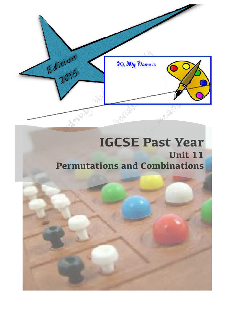 2023 - May June - P1.2 | PDF | Combinatorics | Elementary Mathematics