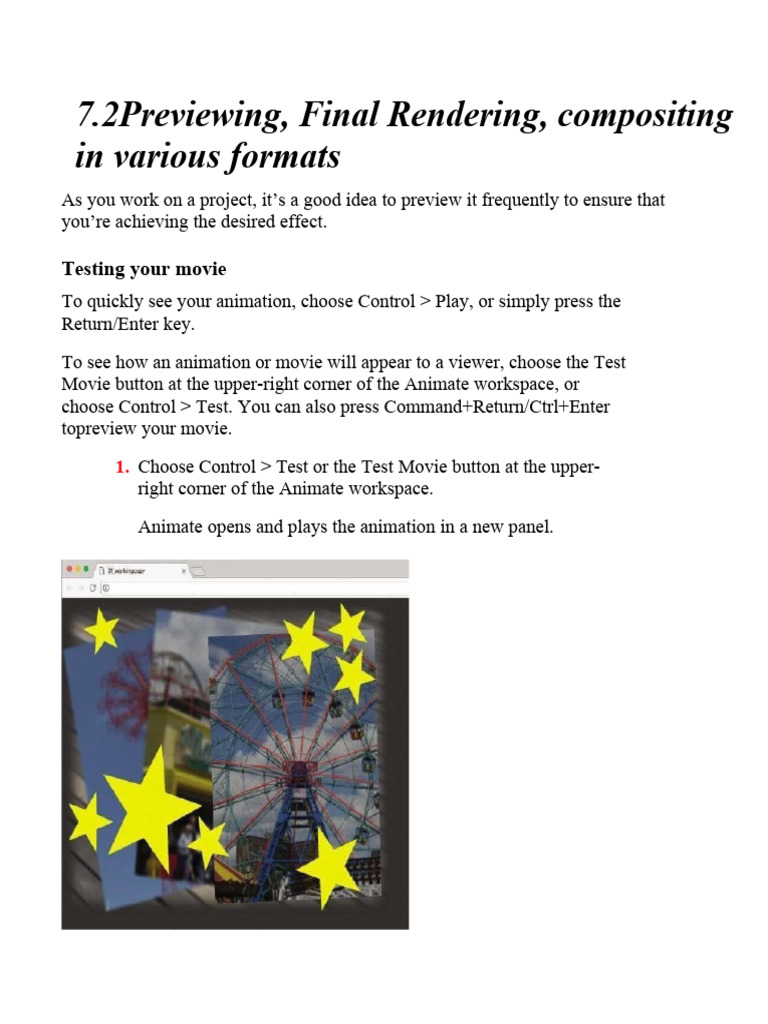 7.2previewing, Final Rendering, Compositing in Various Formats | PDF | Video | Multidimensional ...