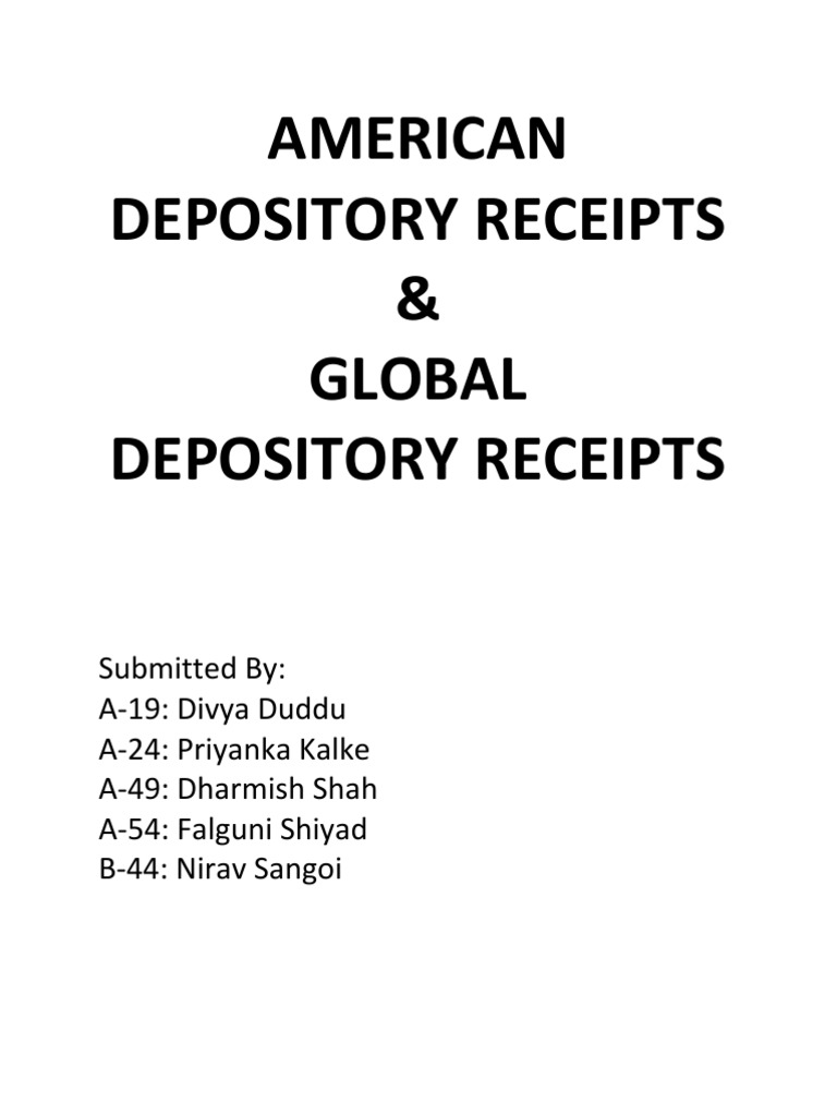 American Depository Receipt New | PDF