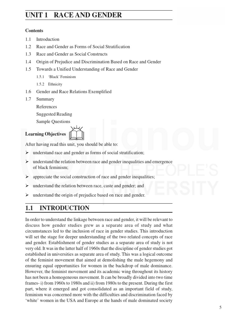 Unit 1 | PDF | Race (Human Categorization) | Social Stratification