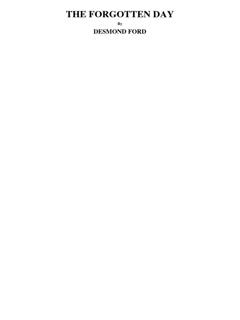 DR Desmond Ford The Forgotten Day | PDF | Biblical Sabbath | Jesus