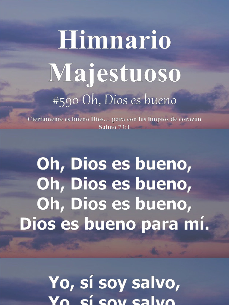 Oh, Dios es Bueno: Himno de Alabanza | PDF | Religión y espiritualidad