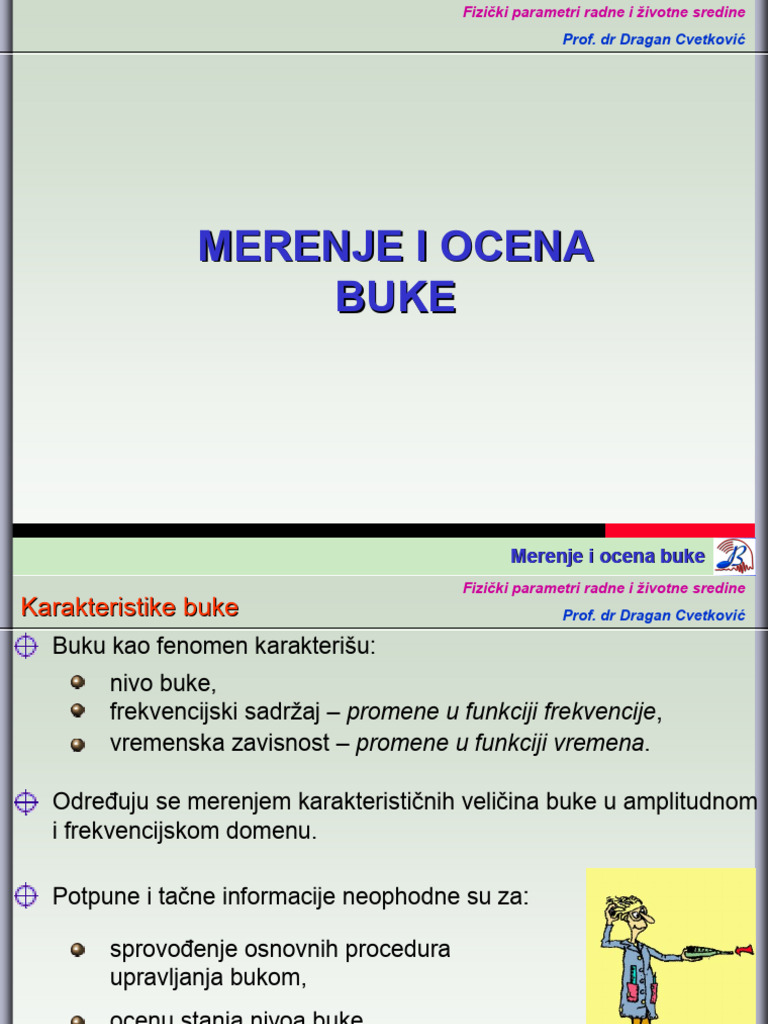 Merenje I Ocena Buke DC | PDF
