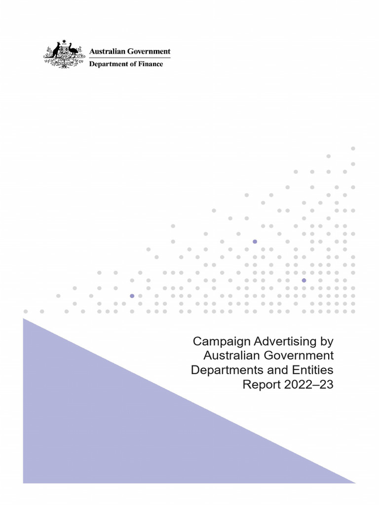 Australian Government Advertising Report 2022-23 | PDF | Cost | Advertising