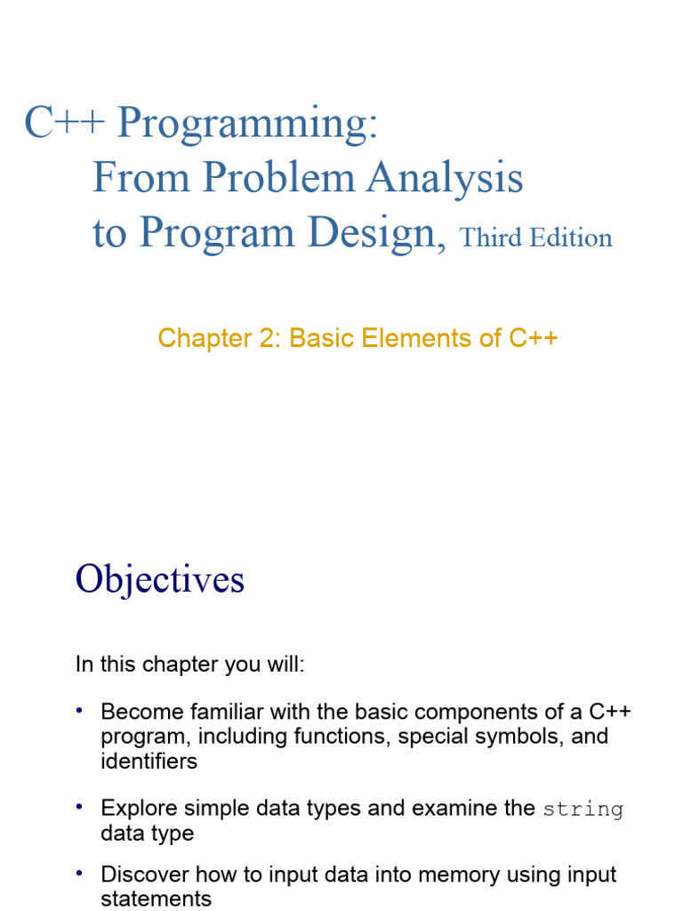 C++ Programming: From Problem Analysis To Program Design,: Third ...
