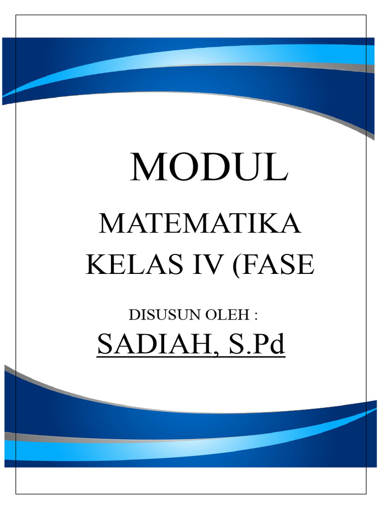 Modul Ajar Matematika Kelas IV Perkalian | PDF | Karier & Perkembangan