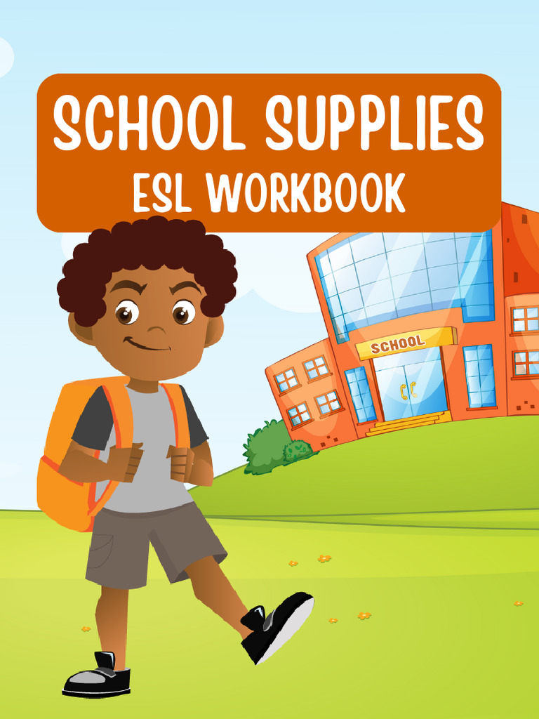 Workbook ESL School Supplies Worksheets For Kids | PDF