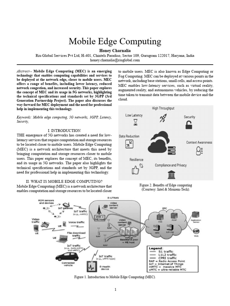 Mobile Edge Computing: Honey Charnalia | PDF