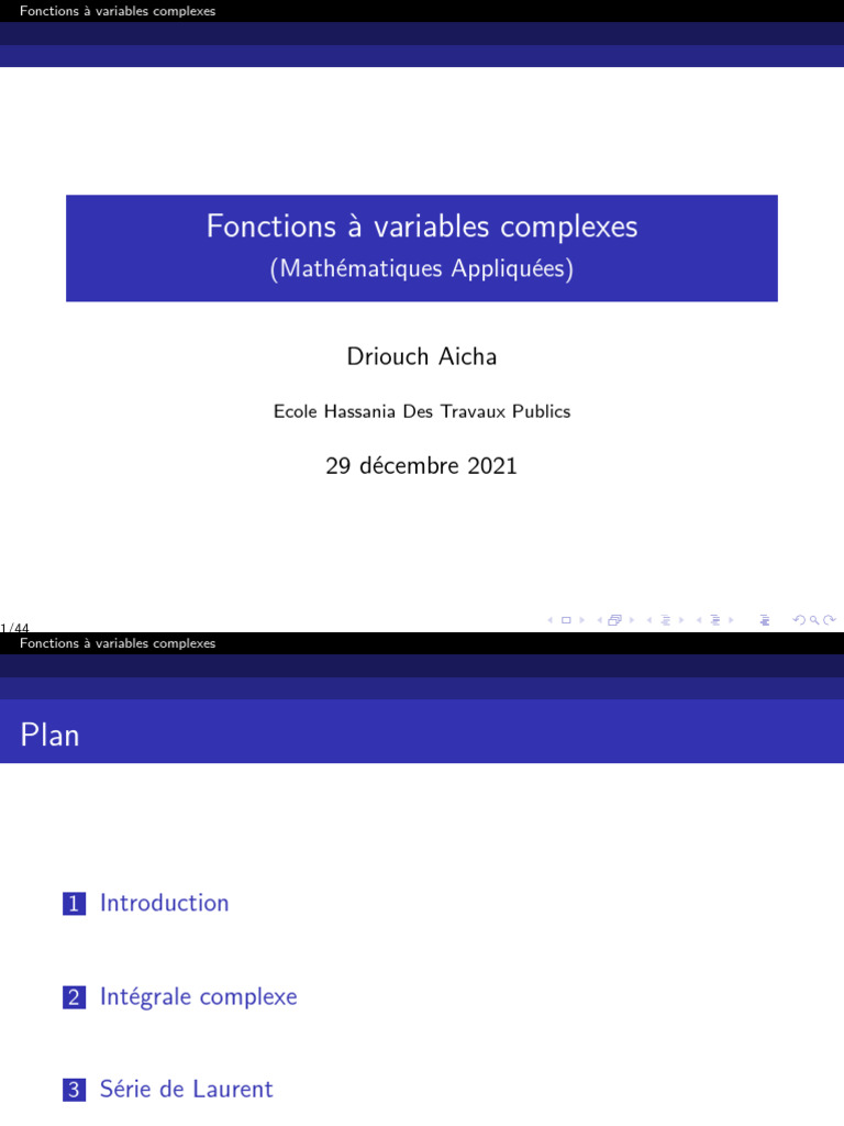Fonctions Complexes | PDF