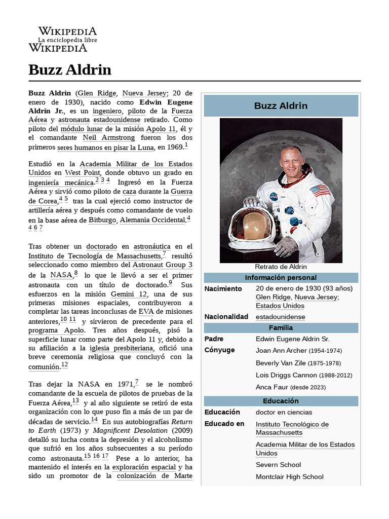 Buzz Aldrin | PDF | Programa Apolo | Neil Armstrong