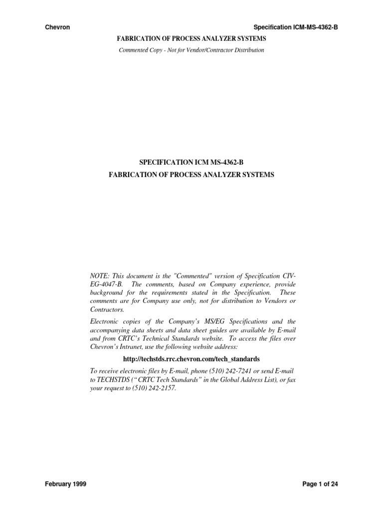 Fabrication of Process Analyzer Packages-MS | PDF | Pipe (Fluid ...