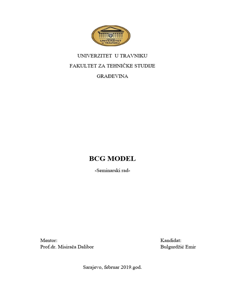 BCG Model | PDF