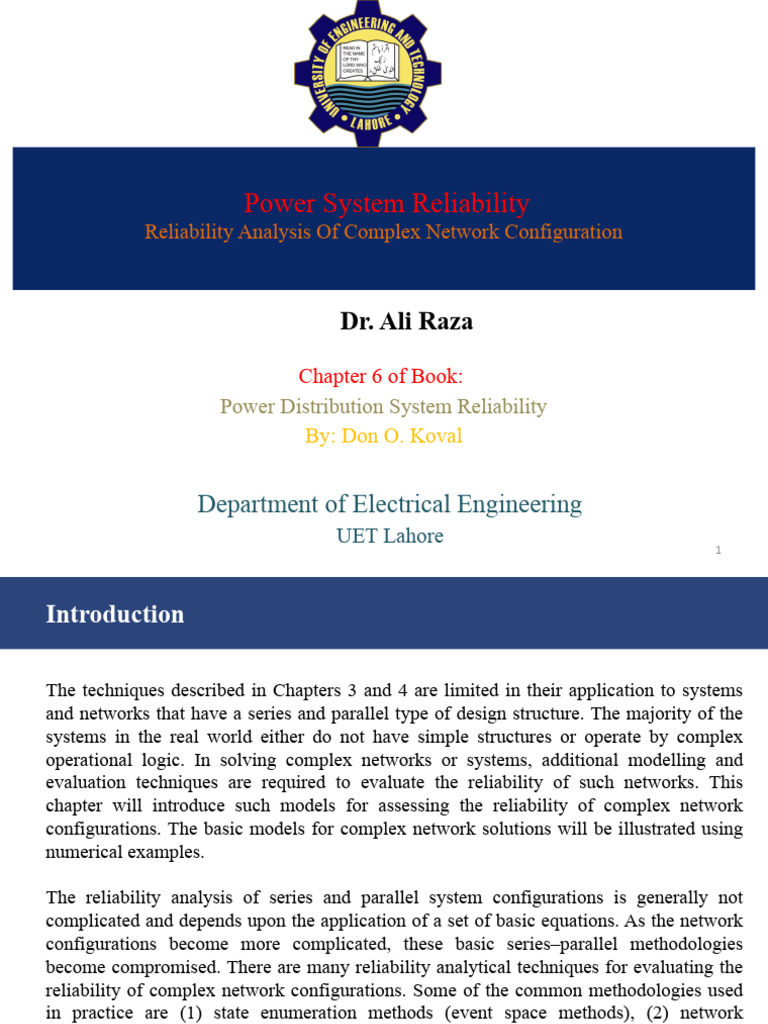 Lecture 4 - Chpater 6 Ali O. Choudhury-1 | PDF | System | Reliability Engineering