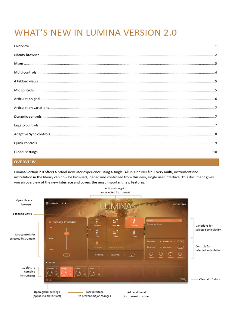 What Is New in Lumina 2.0 Update | PDF