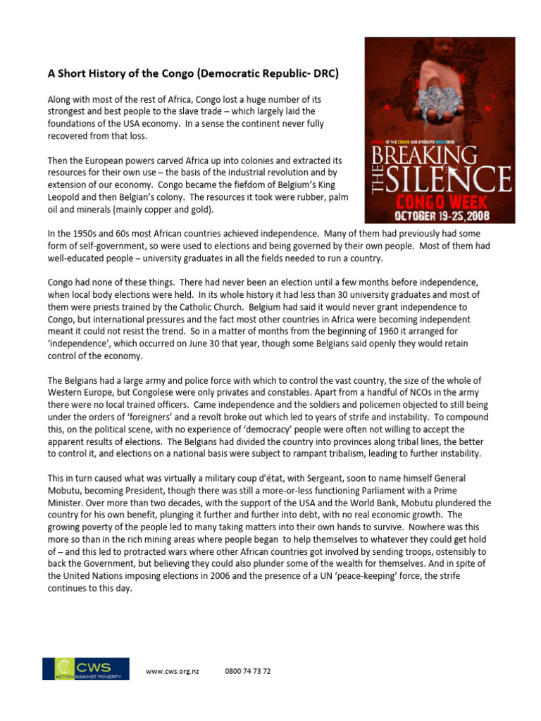 A Short History of The Congo | PDF | Democratic Republic Of The Congo | Africa