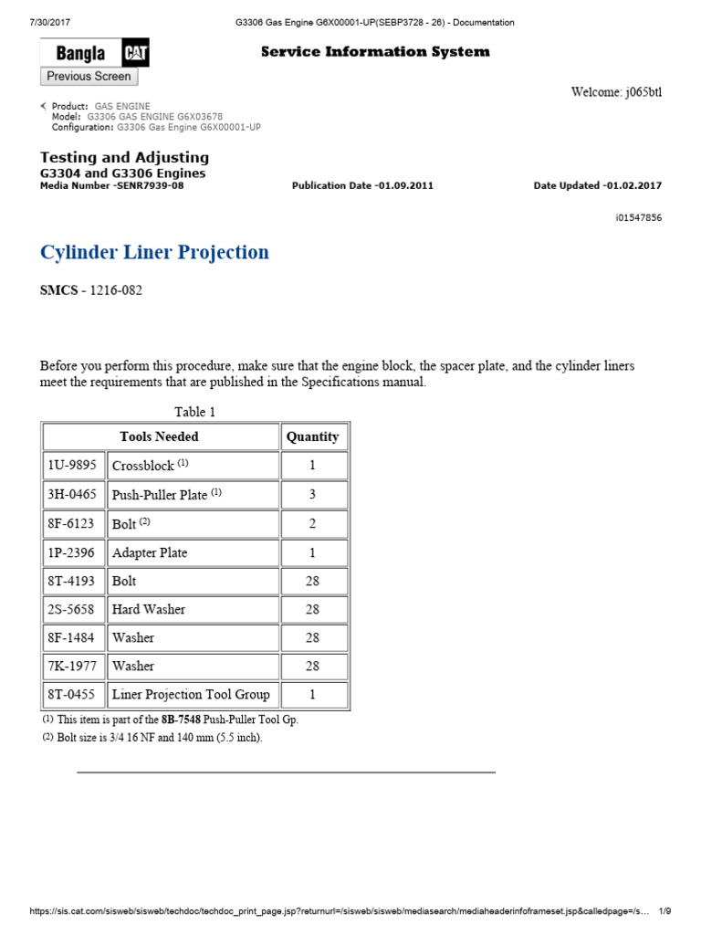 Cylinder Liner Projection | PDF