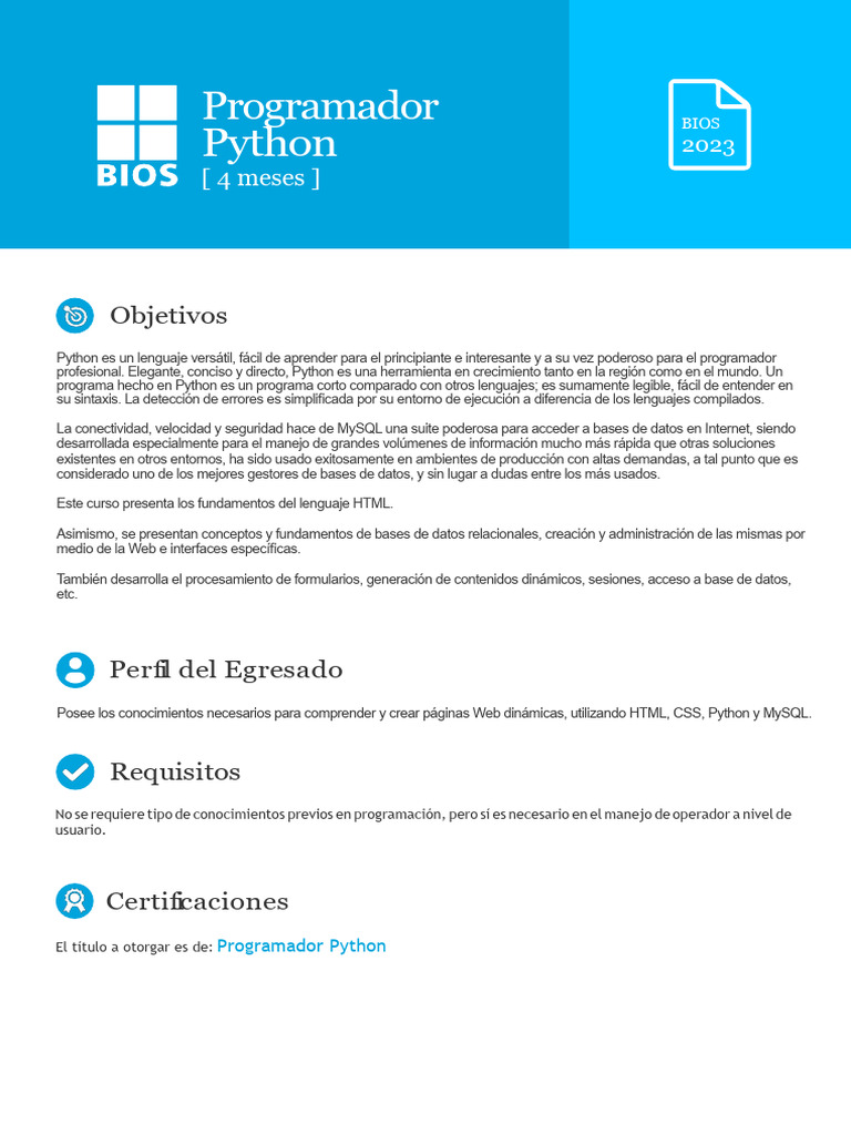 Programador Python | PDF