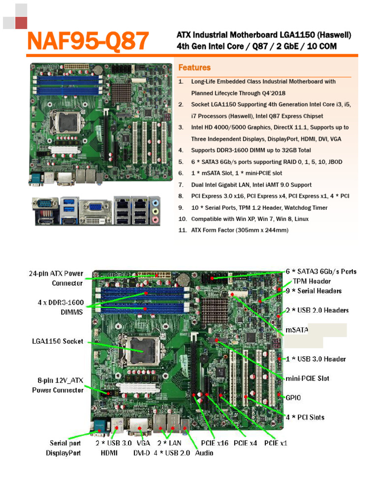 Naf95 Q87 | Download Free PDF | Usb | X86 Architecture