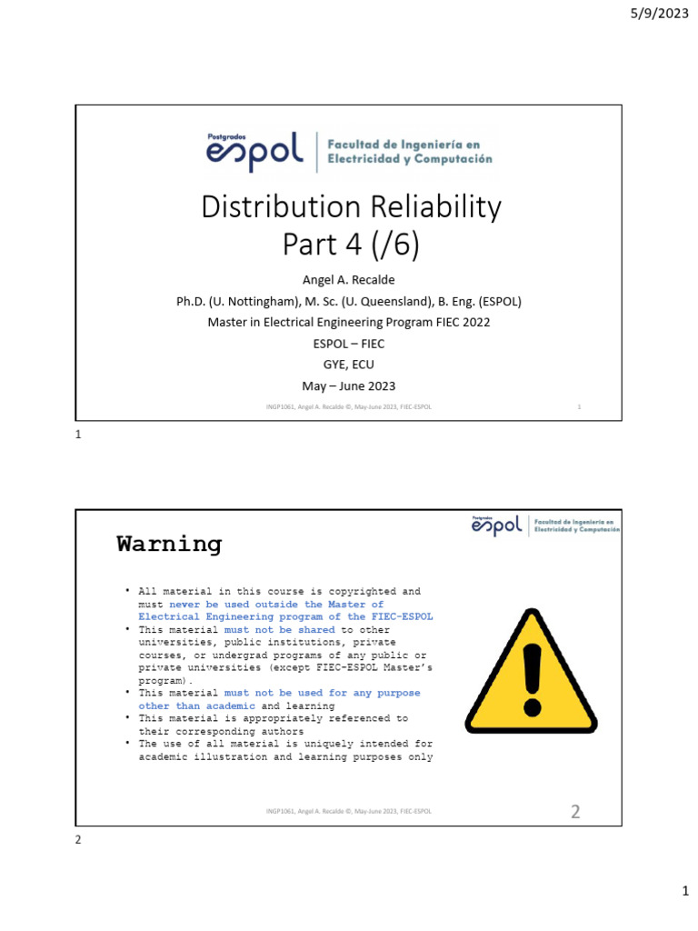 Distribution Reliability (Part 4) y | PDF | Simulation | Reliability ...