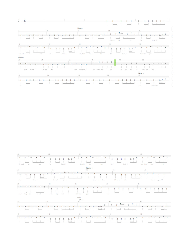 About A Girl Tabs | PDF