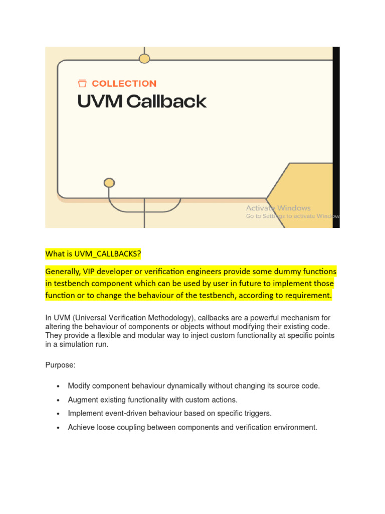 Uvm Callbacks With TB | PDF | Teaching Methods & Materials | Computers