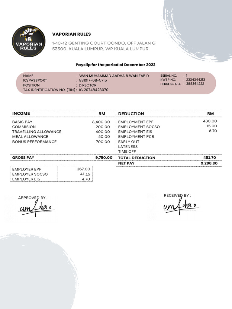PAYSLIP | PDF