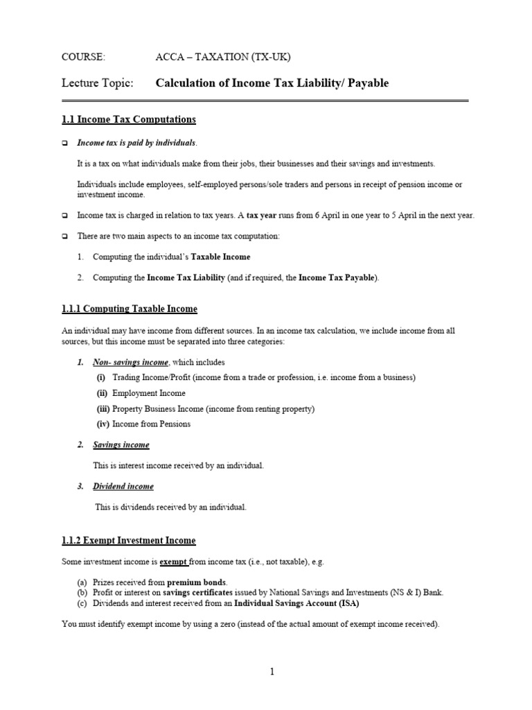 Income Tax Basics - July 2023 | PDF | Taxes | Income