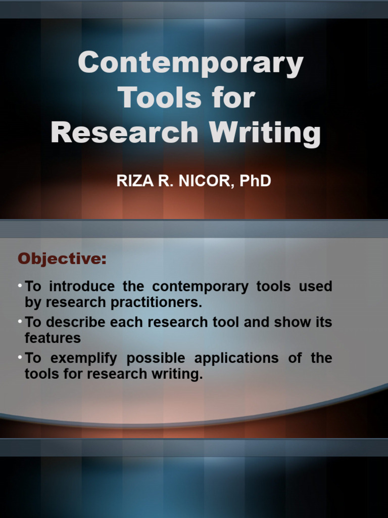 IMCC Research Methods Lesson 3 Contemporary Tools For Research Thesis ...