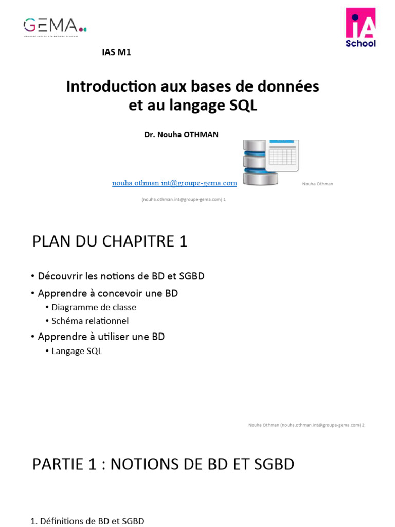 CM01 BDD M1 | PDF