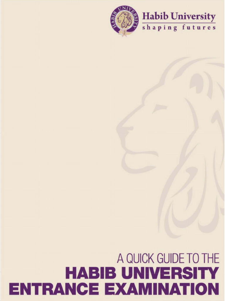 Habib University Entrance Exam Guide | PDF | Numbers | Sat