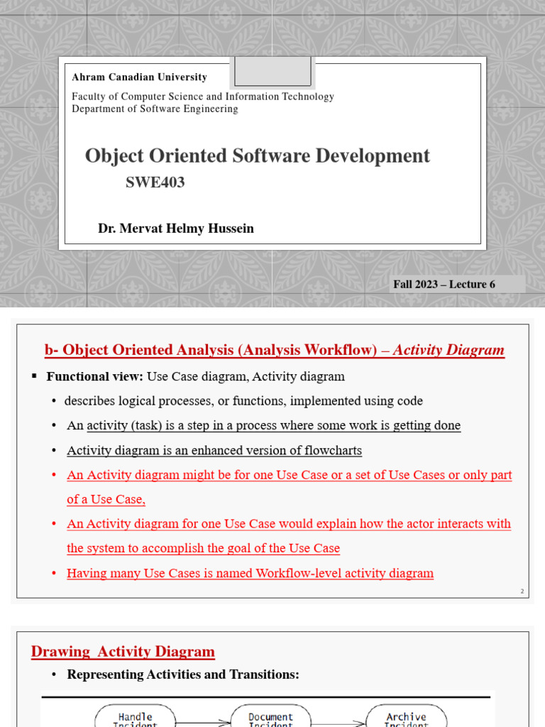 Object Oriented Lec 6 | PDF | Use Case | Computer Engineering