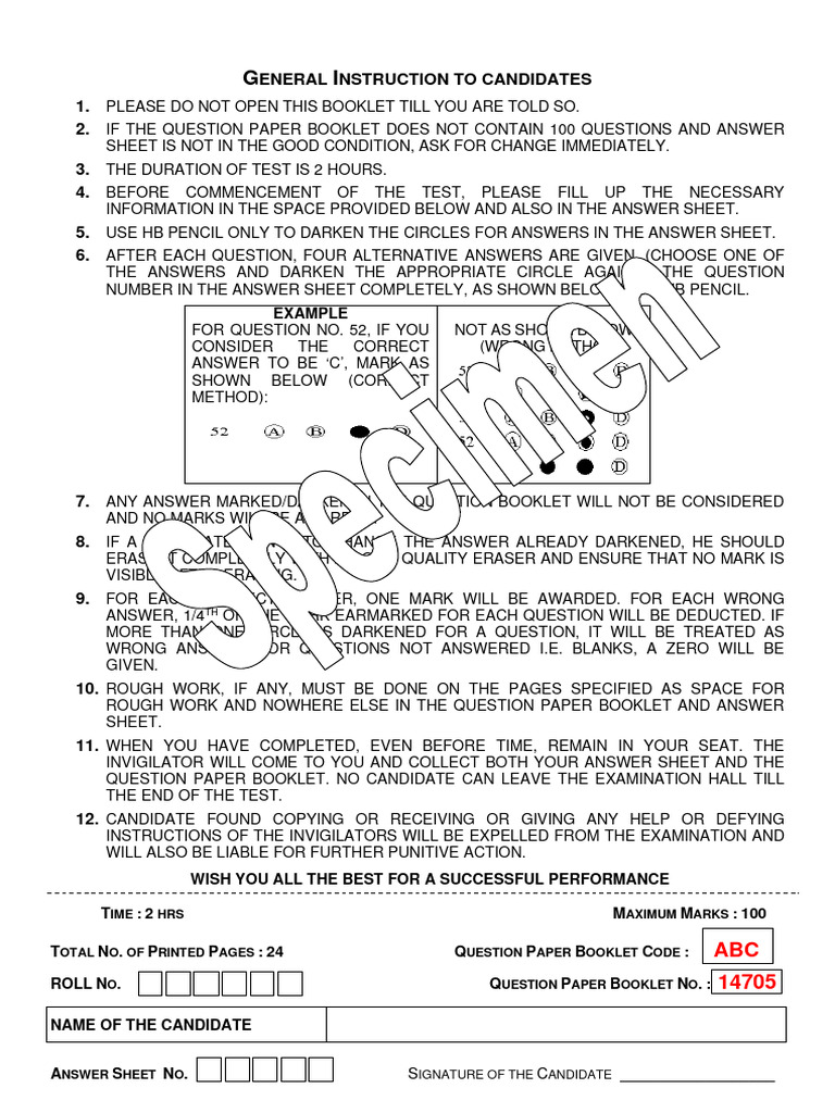 Objective Exam Instructions and Format | PDF | Career & Growth