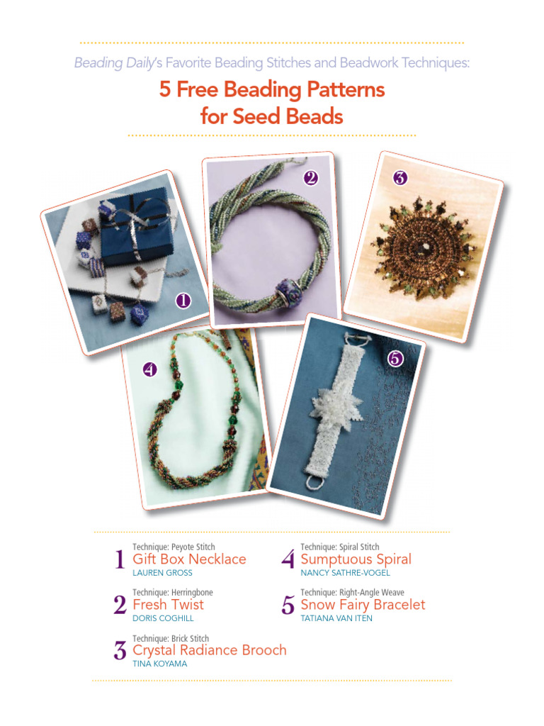 Seed Bead Patterns II | PDF | Beadwork | Bead