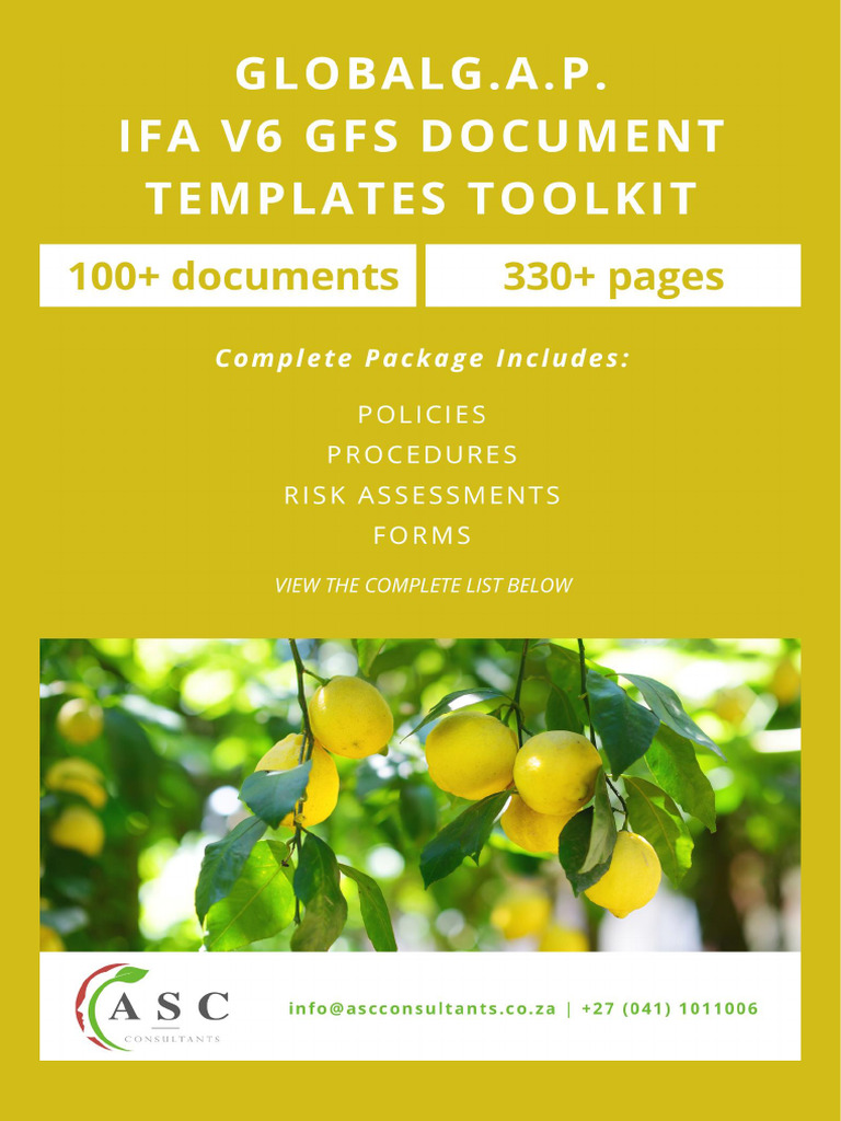 GLOBALG.A.P. IFA V6 Documentation Guide | PDF | Risk Assessment | Risk