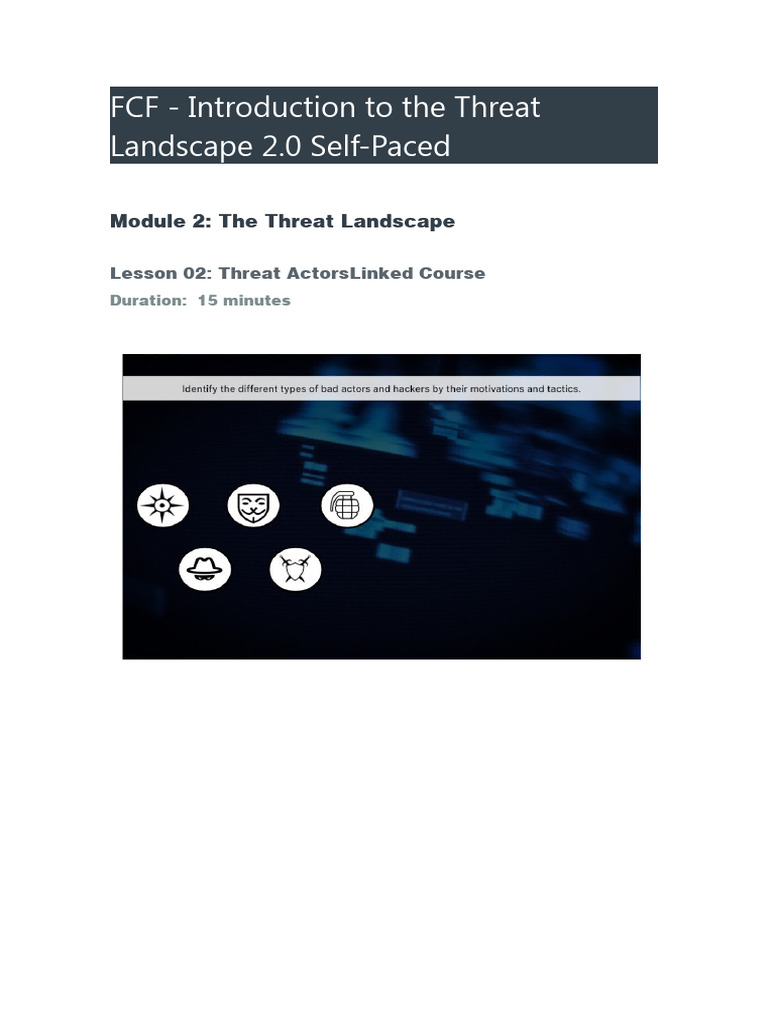 Module 2 Introduction To Cybersecurity | PDF Module 2 Introduction To Cybersecurity | PDF