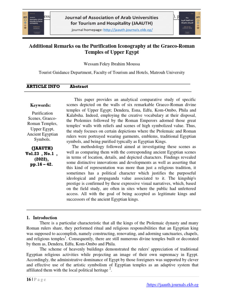 JAAUTH - Volume 23 - Issue 1 - Pages 16-42 | PDF | Ancient Egypt | Osiris